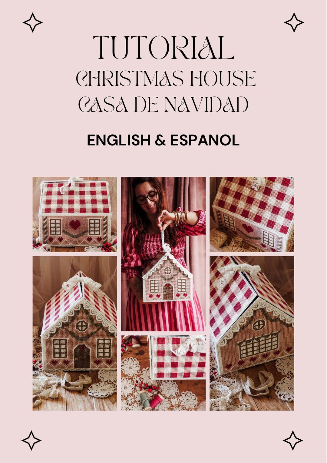 Christmas House Tutorial - English and Spanish - Gina & Co. - PDF - Etsy