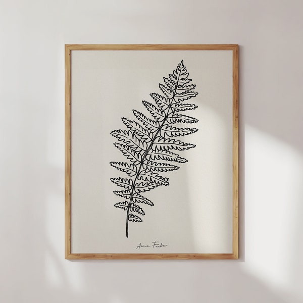 Modern Fern Art - Etsy