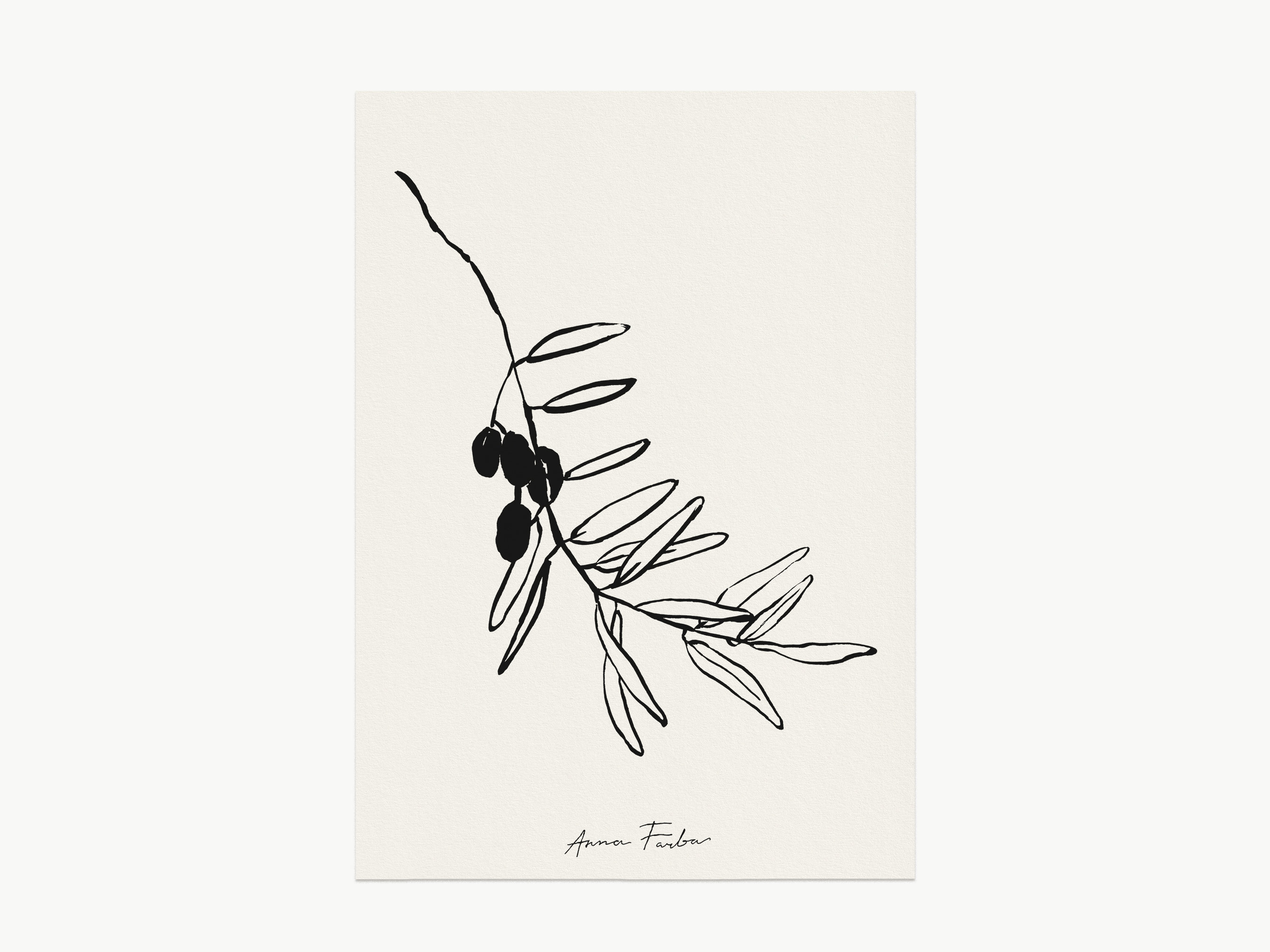 Olive Branch Art Print. Botanical Sketch Giclee Print. Branch - Etsy