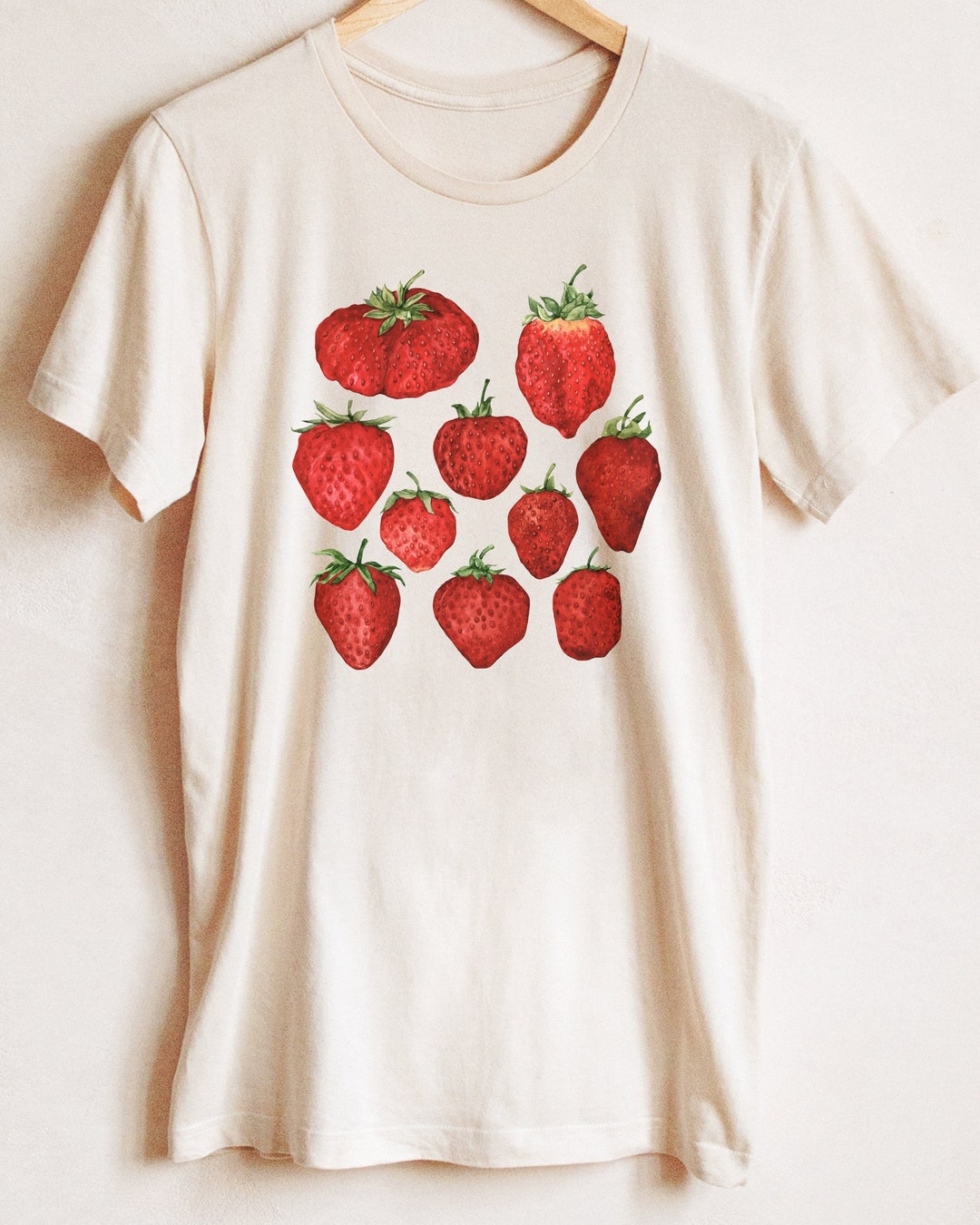 Strawberry Shirt. Watercolor Berry Tshirt. Strawberries Top. Summer ...