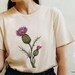 Scottish Thistle Shirt. Botanical Watercolor Flower Tshirt. Spring ...