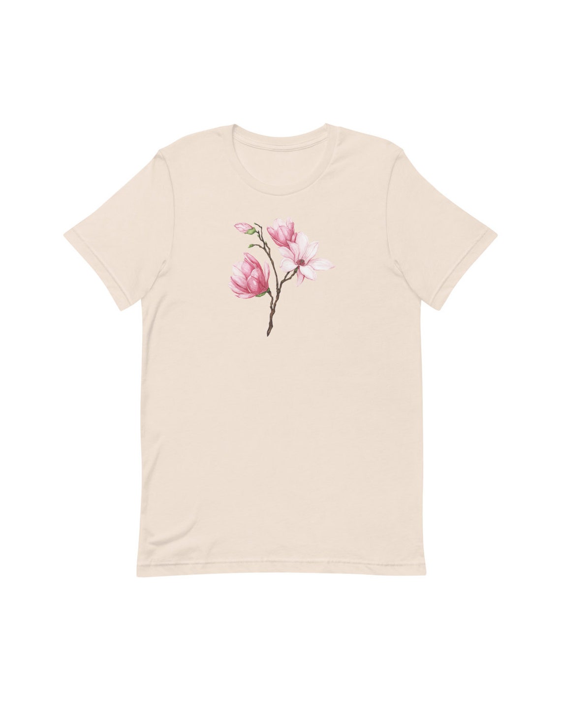 Magnolia Flower Tshirt. Spring Flower Shirt. Pink Magnolia - Etsy