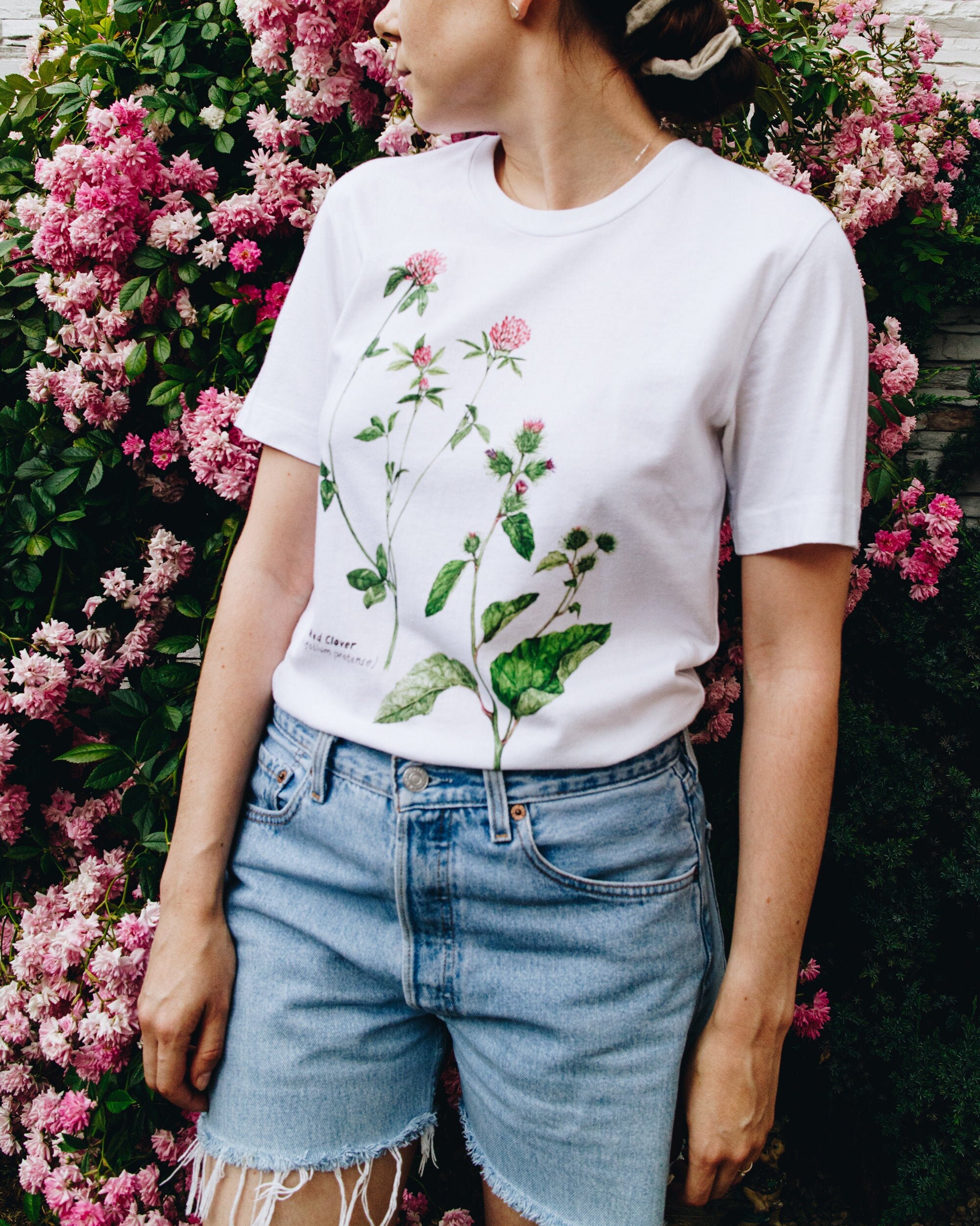 Clover Botanical Shirt Watercolor Wildflower Shirt Medicinal Plant ...