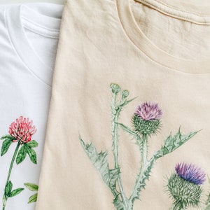 Thistle Botanical Shirt. Floral Shirts. Scottish Thistle T Shirt. T ...