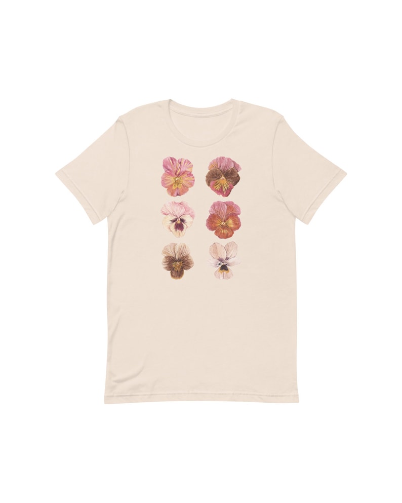 Pansy Tshirt Pink Flowers Shirt Floral Clothing Spring - Etsy