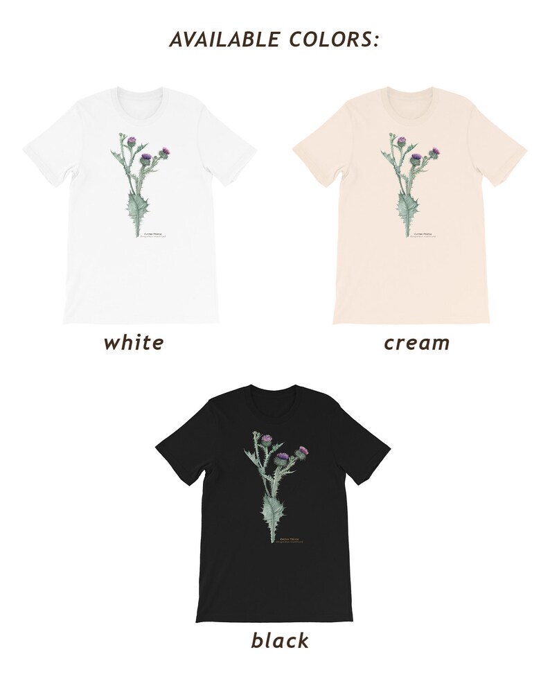 Thistle Botanical Shirt Floral Shirts Unisex Wildflower | Etsy