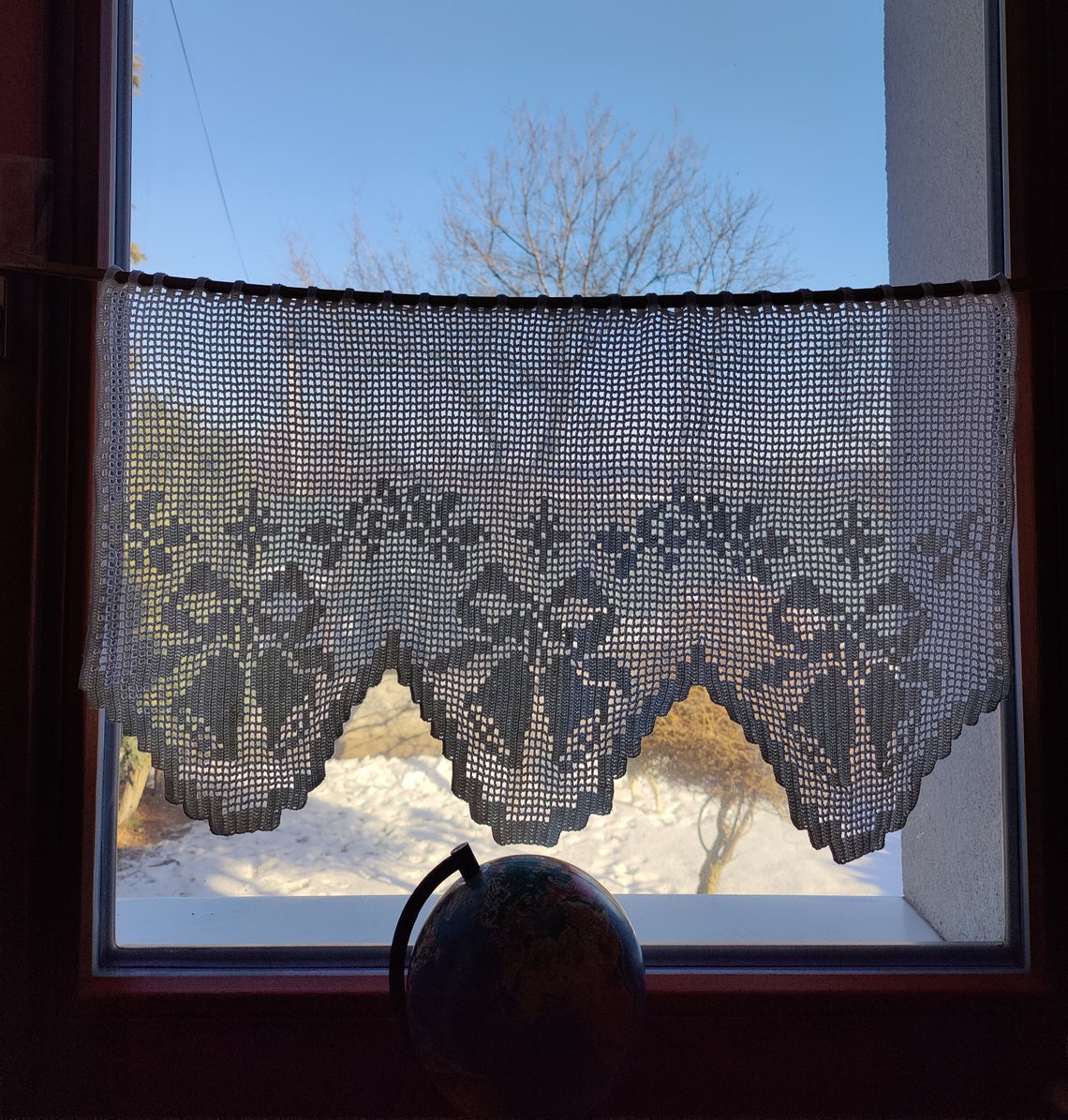 Curtain for the Window. Crochet. High Quality White Cotton. Self Made ...
