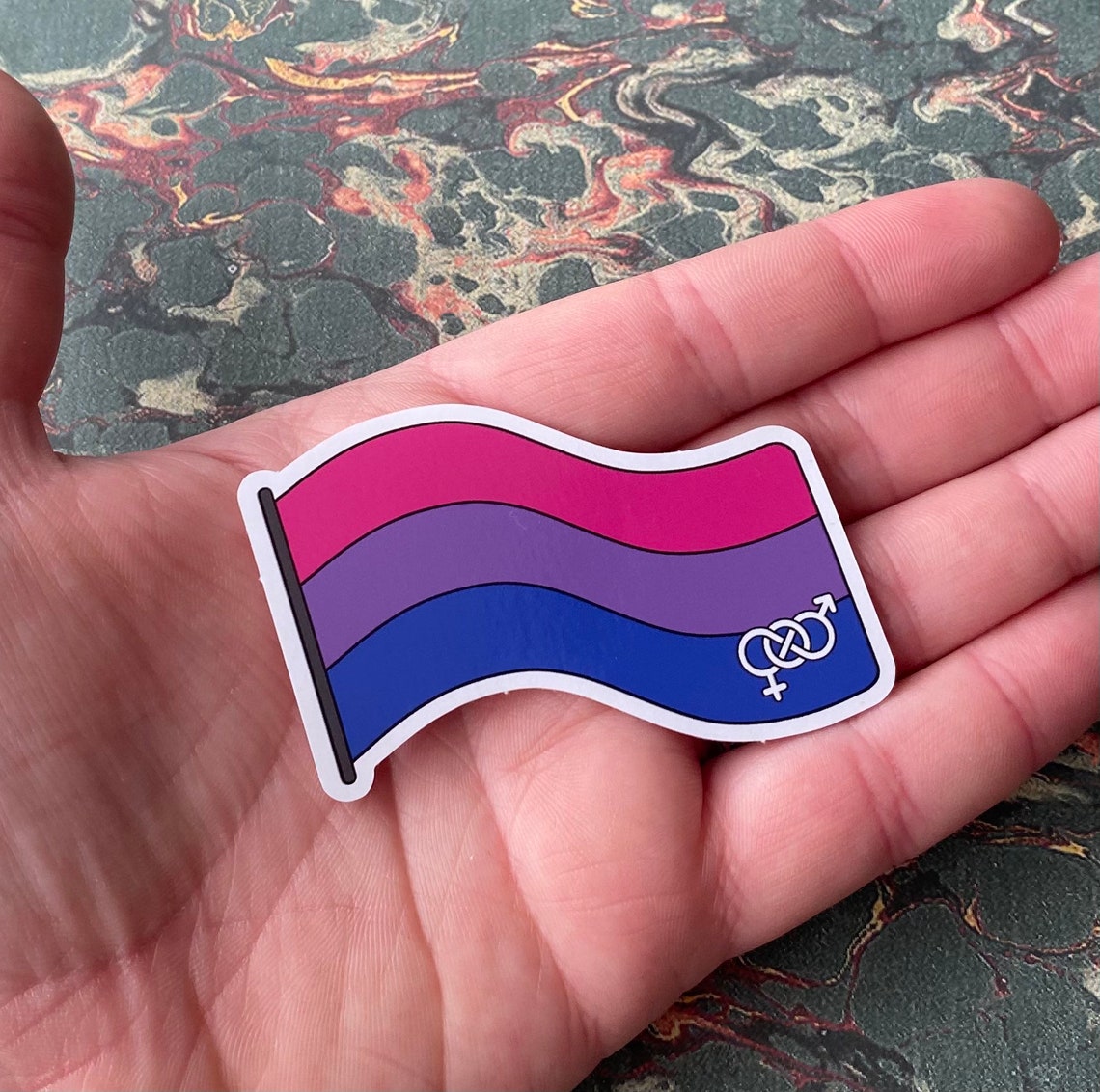 Bisexual Pride Flag Sticker Die Cut Vinyl Sticker LGBT - Etsy