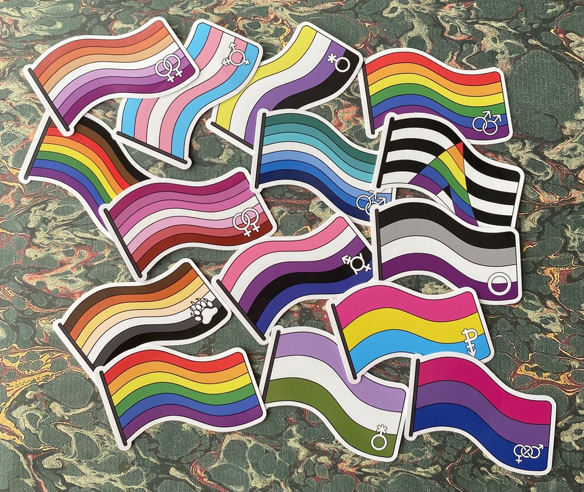 MLM Pride Flag Sticker Die Cut Vinyl Sticker LGBT LGBTQIA - Etsy Australia
