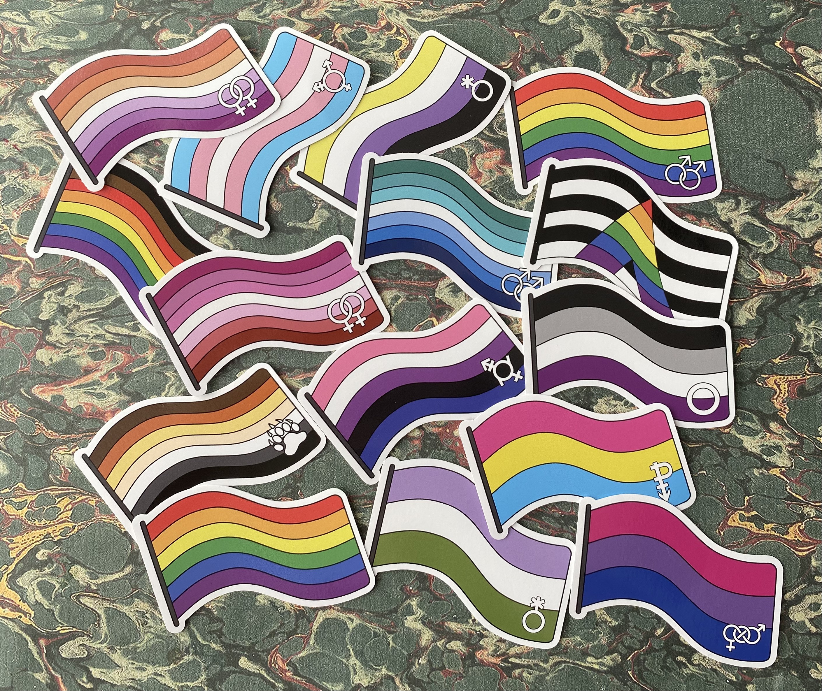 Bisexual pride flag sticker die cut vinyl sticker LGBT | Etsy