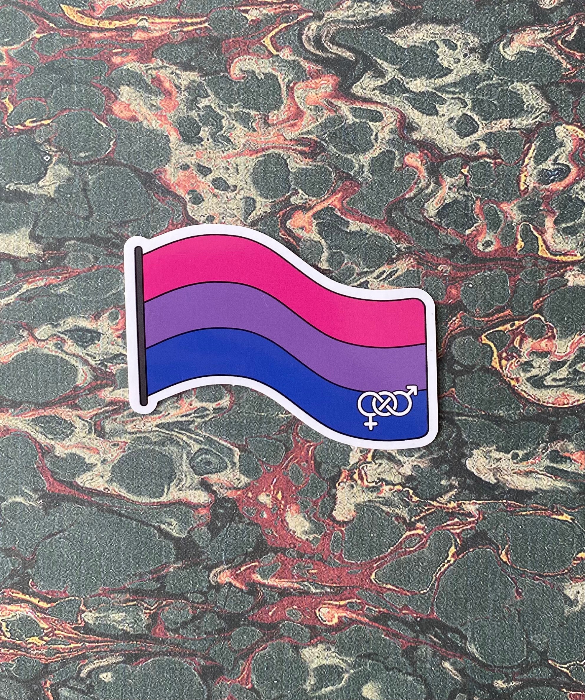 Bisexual pride flag sticker die cut vinyl sticker LGBT | Etsy