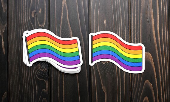 Rainbow Pride Flag Sticker Die Cut Vinyl Sticker LGBT | Etsy