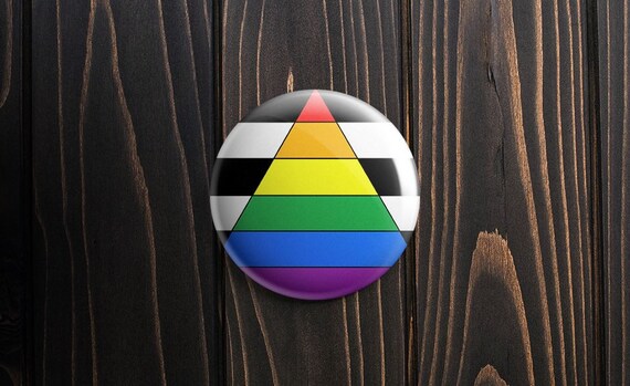 Straight-ally Pin Badge Lgbt LGBTQIA Pride Gay Pride | Etsy