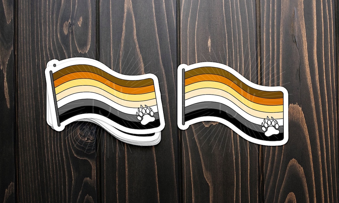Gay Bear Pride Flag Sticker, Die Cut Vinyl Sticker, LGBT, LGBTQIA+ ...