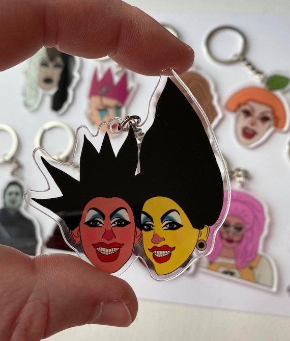 Crystal opal methyd keychain double sided acrylic keychain | Etsy