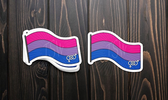Bisexual Pride Flag Sticker Die Cut Vinyl Sticker LGBT | Etsy