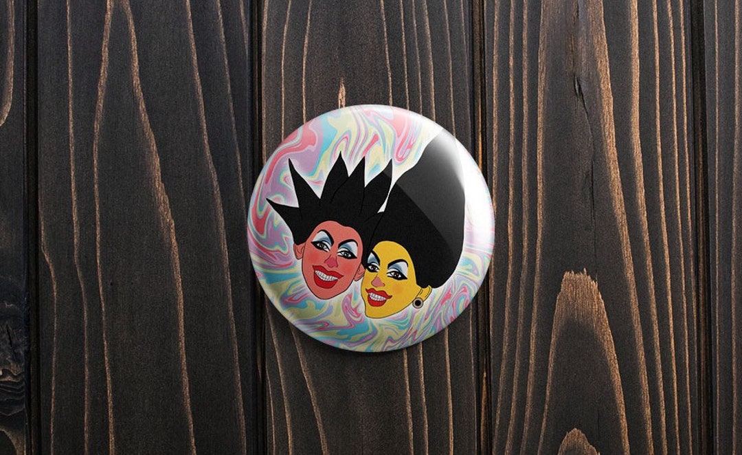 Crystal Methyd Bert Ernie Rupauls Drag Race U.K. 38MM Button Pin Badge ...