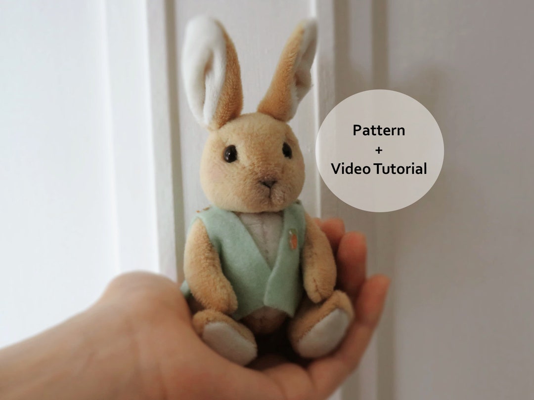 Bunny Plush Pattern - Cute Stuffed Rabbit PDF Template - Bunny Sewing ...