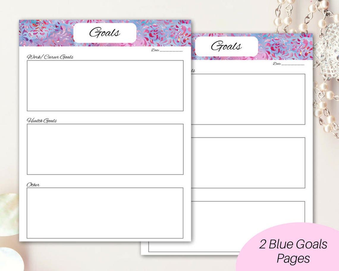 Printable Goals Sheets/ Goals Printable/ Printable Planner/ Christian ...