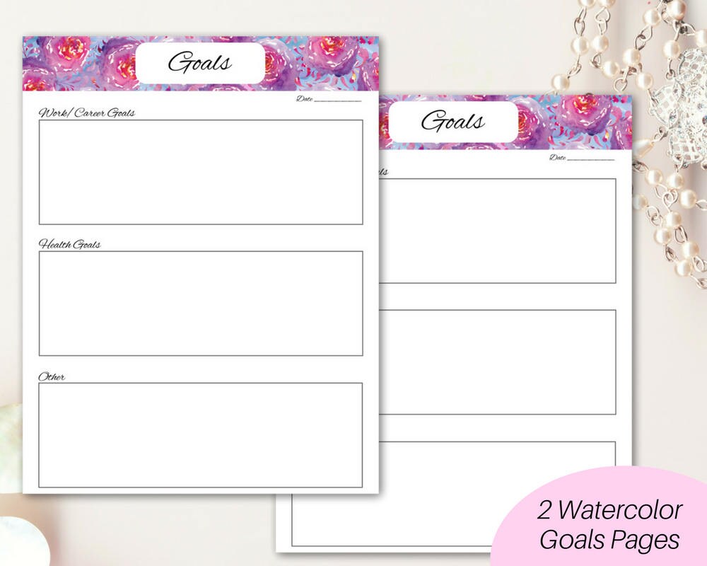 Printable Goals Sheets/ Goals Printable/ Printable Planner/ Christian ...