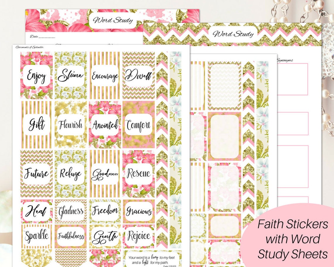 Faith Stickers/ Printable Faith Stickers/ Planner Stickers/ Happy ...
