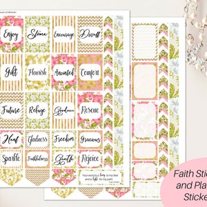 Faith Stickers/ Printable Faith Stickers/ Planner Stickers/ Happy ...