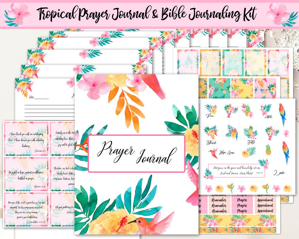 Printable Prayer Journal/ Prayer Journal/ Bible Journaling Kit ...