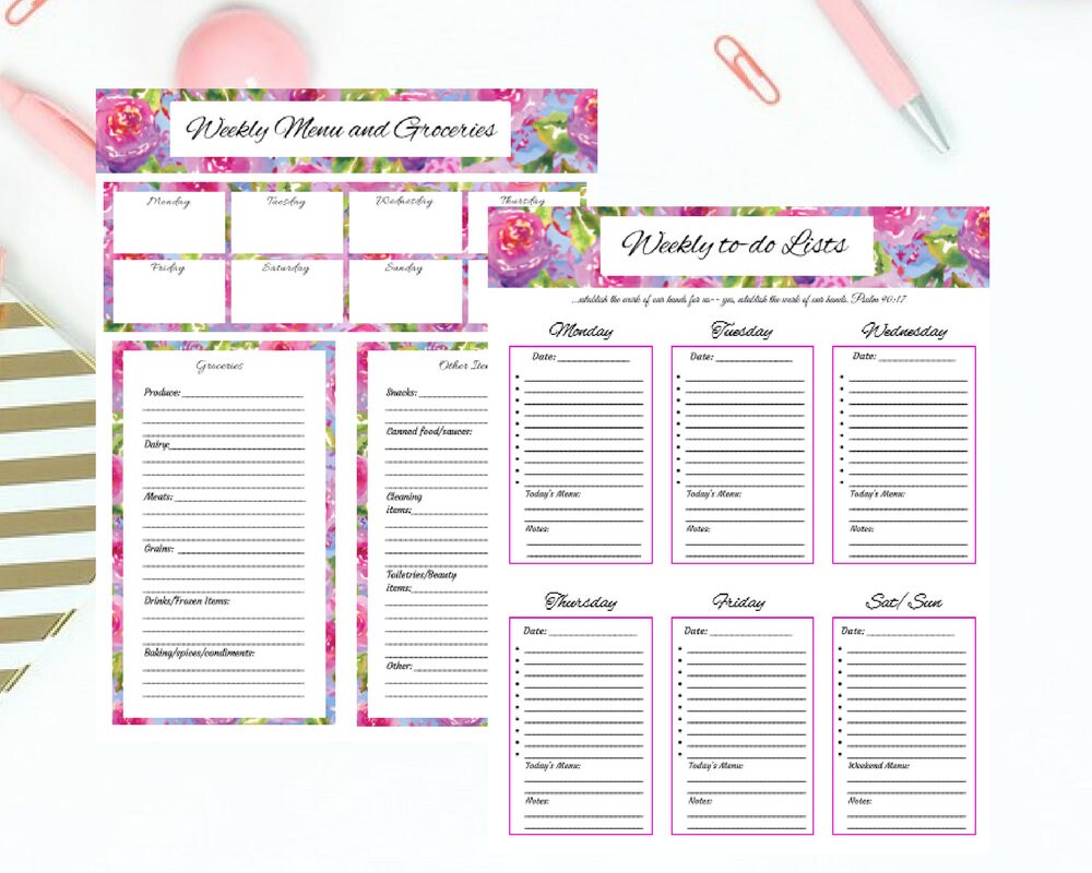 Printable Christian Planner / Printable Faith Planner Inserts/ Bible ...