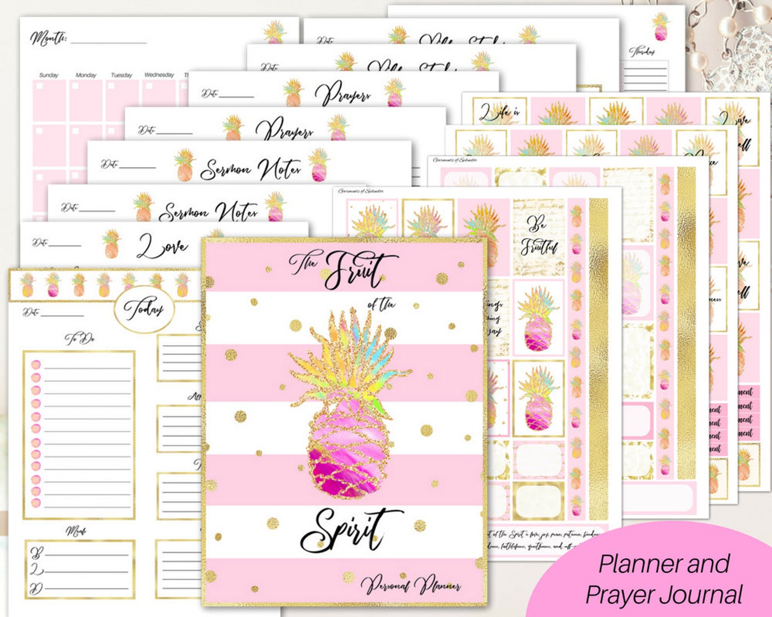 Christian Planner Printable/ Prayer Journal/ Faith Planner/ Bible Study ...