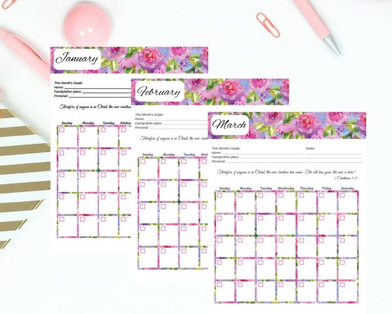 Printable Christian Planner / Printable Faith Planner Inserts/ Bible ...