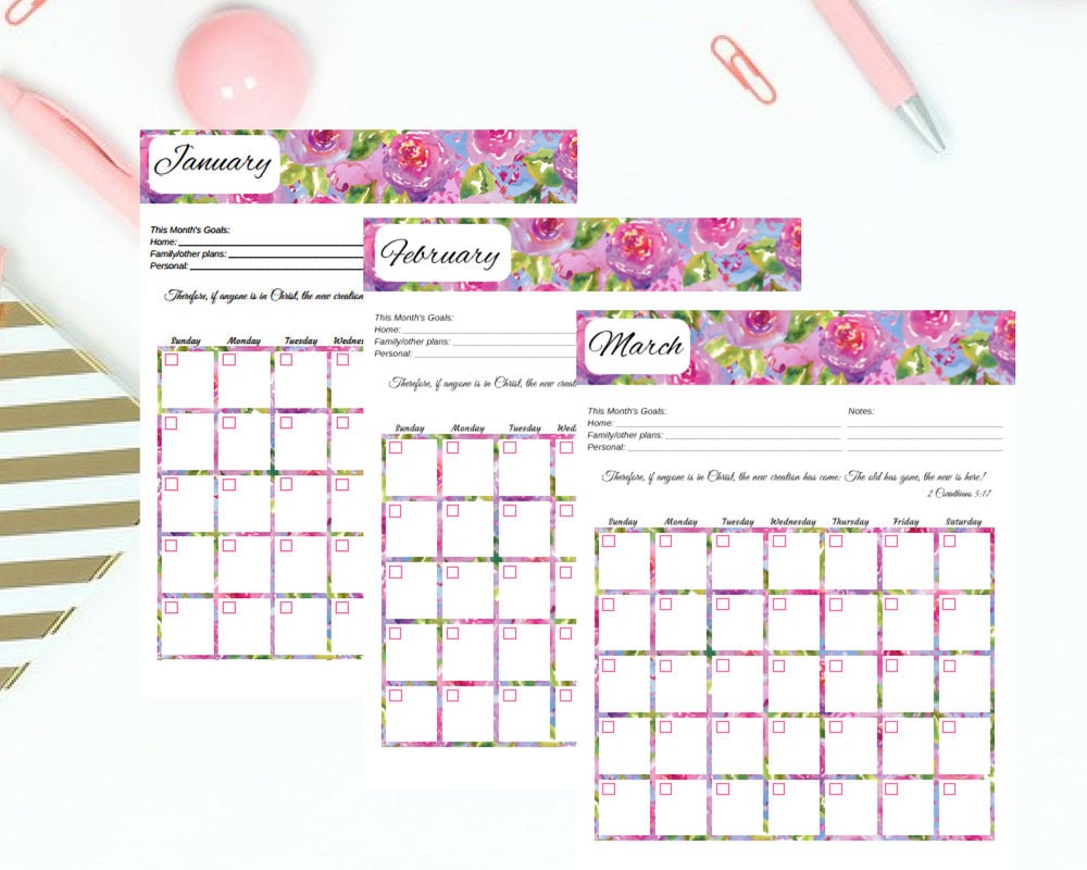 Printable Christian Planner / Printable Faith Planner Inserts/ Bible ...