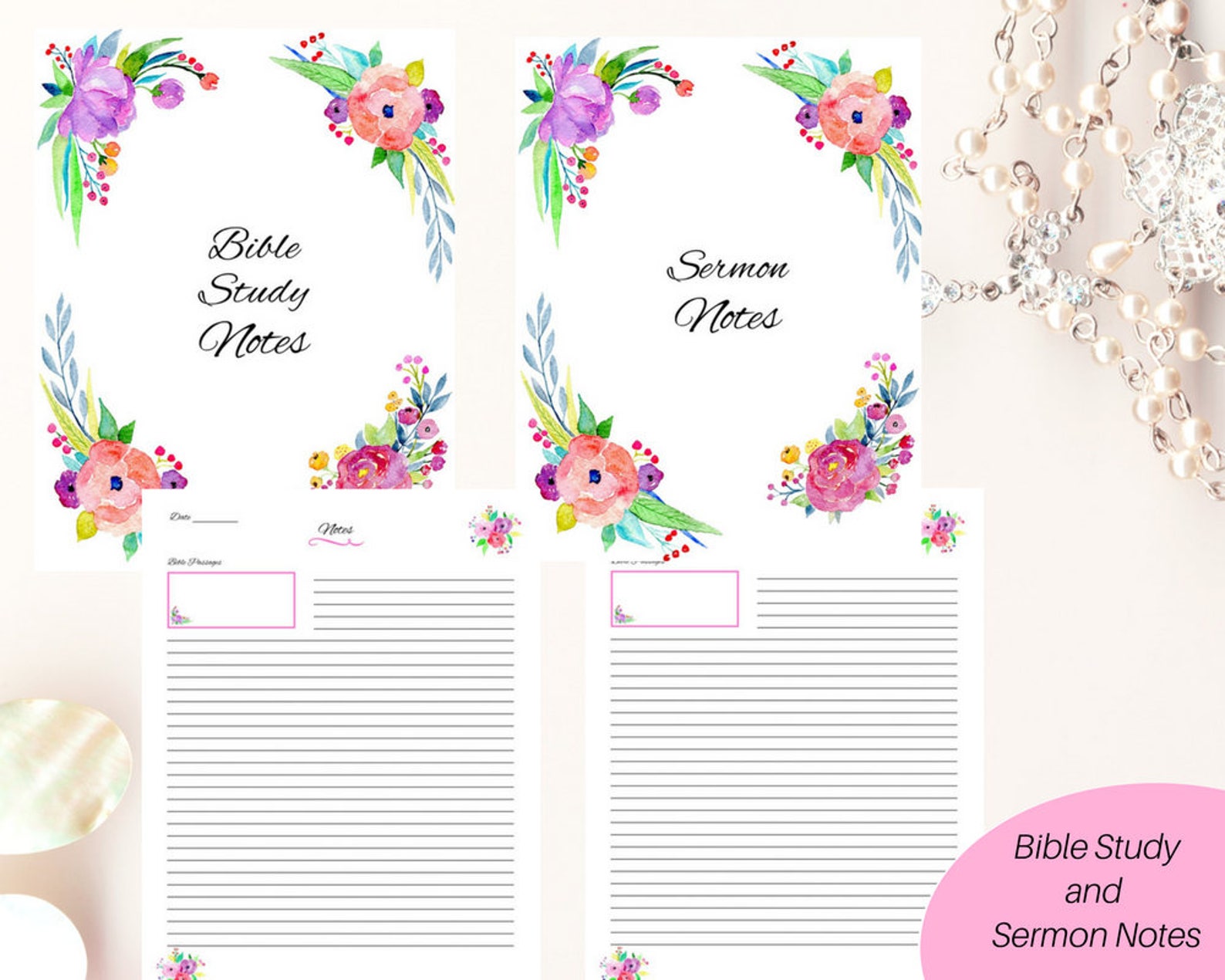 Christian Journal/ Printable Prayer Journal/ Bible Journaling Kit ...