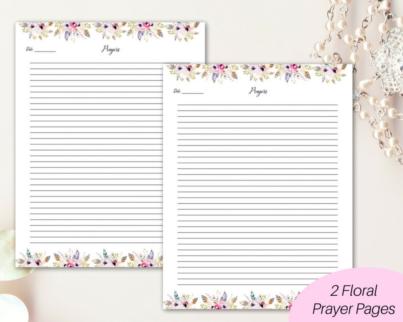 Prayer Journal/ Printable Prayer Journal/ Bible Journaling Kit ...