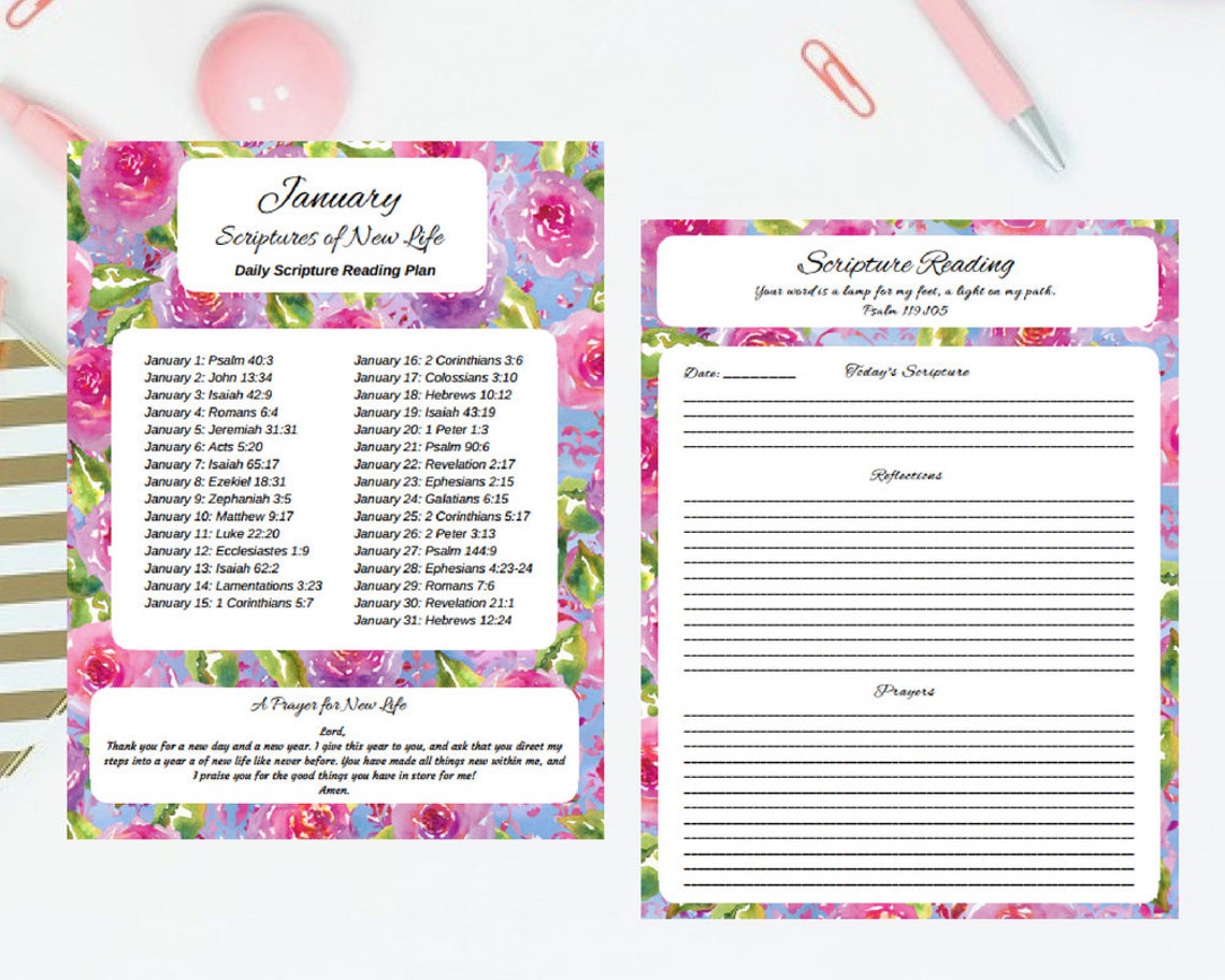 Printable Christian Planner / Printable Faith Planner Inserts/ Bible ...