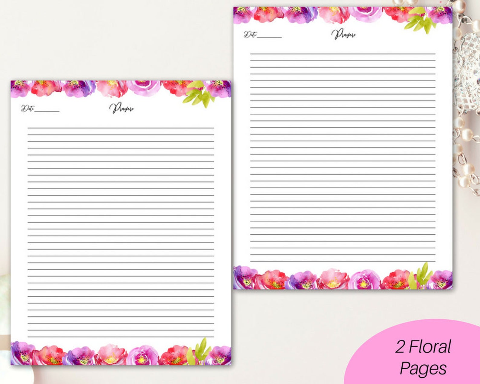 Prayer Journal Printable/ Christian Planner/ Bible Journaling Kit ...