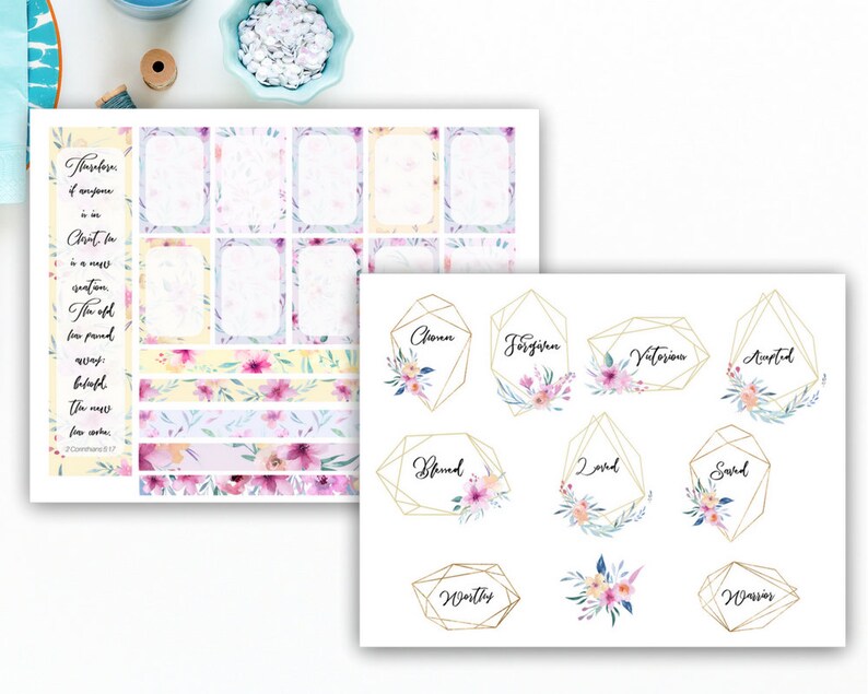 Prayer Journal Printable, Bible Journaling Kit, Christian Journal ...