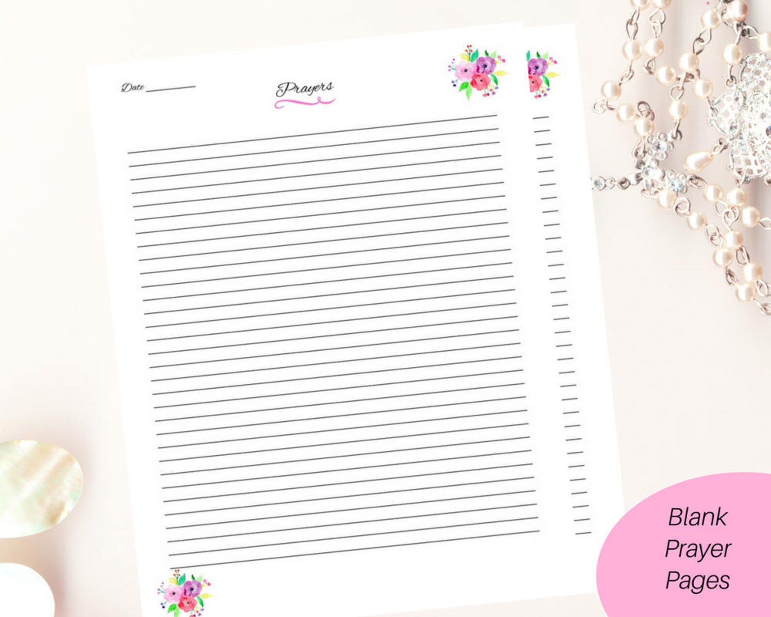 Christian Journal/ Printable Prayer Journal/ Bible Journaling Kit ...