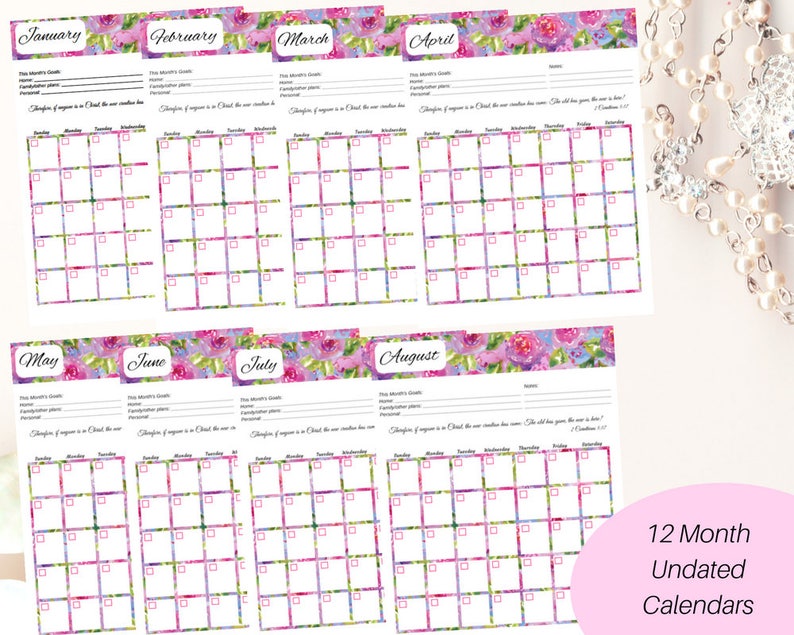 Printable Christian Planner / Printable Faith Planner Inserts/ Bible ...