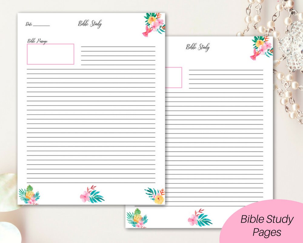 Prayer Journal/ Printable Prayer Journal/ Tropical Prayer Journal ...