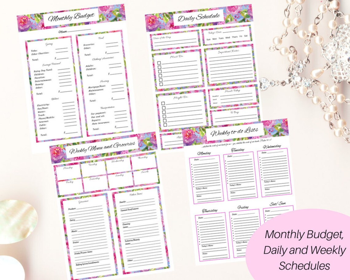 Printable Christian Planner / Printable Faith Planner Inserts/ Bible ...