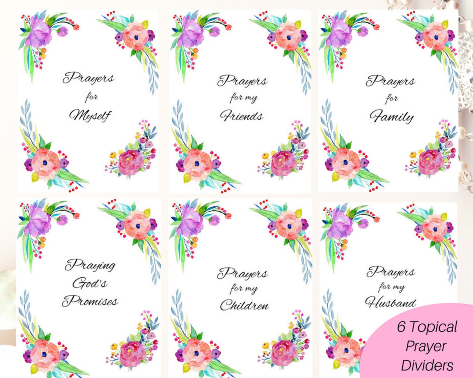 Christian Journal/ Printable Prayer Journal/ Bible Journaling Kit ...