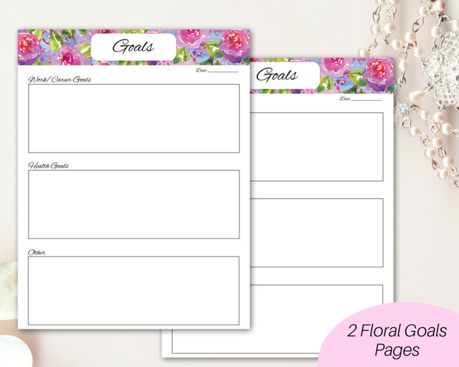 Printable Goals Sheets/ Goals Printable/ Printable Planner/ Christian ...