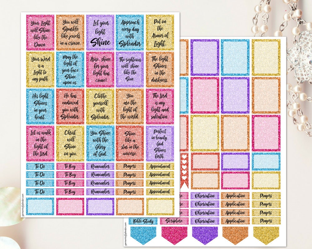 Faith Stickers/ Printable Scripture Stickers/ Bible Study Stickers ...