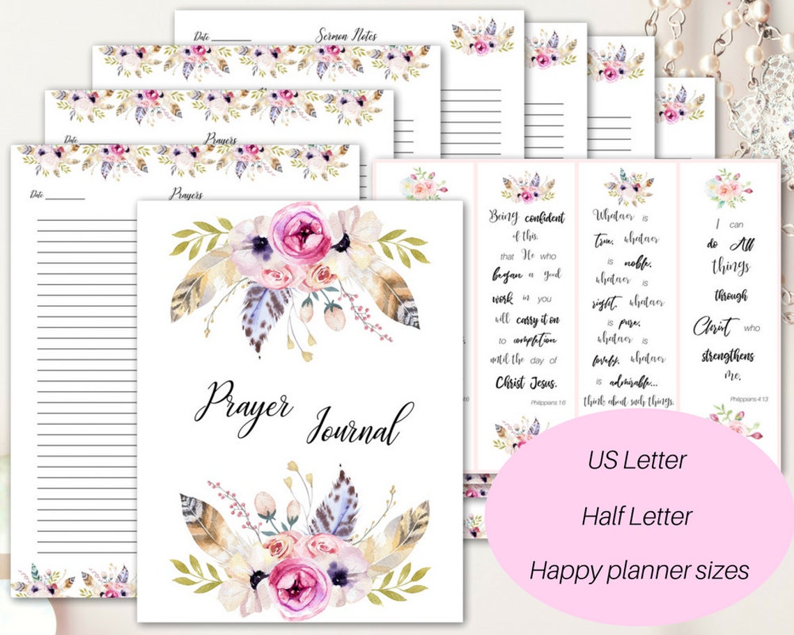 Prayer Journal/ Printable Prayer Journal/ Bible Journaling Kit ...
