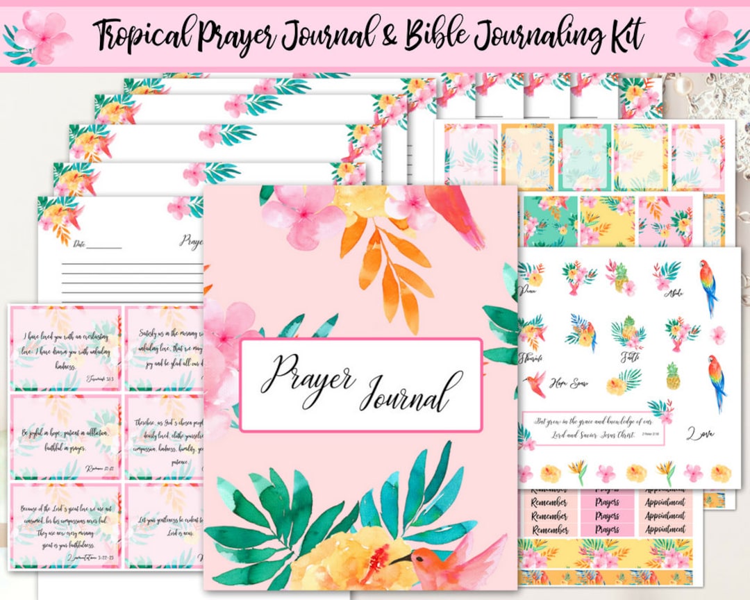 Prayer Journal Printable/ Bible Journaling Kit/ Prayer Journal ...