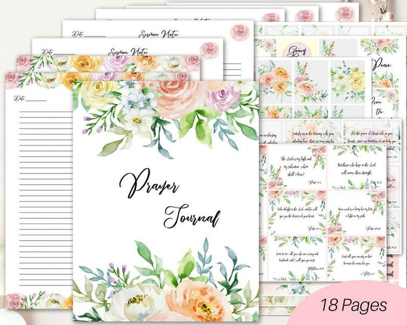 Printable Prayer Journal/ Bible Study Printables/faith | Etsy