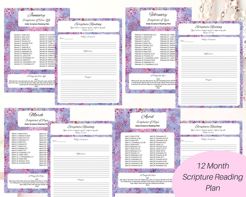 Christian Planner Printable/ Bible Study Planner Inserts/ Devotional ...