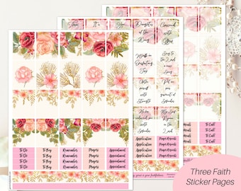 Faith Stickers/ Printable Scripture Stickers/ Bible Study Stickers ...