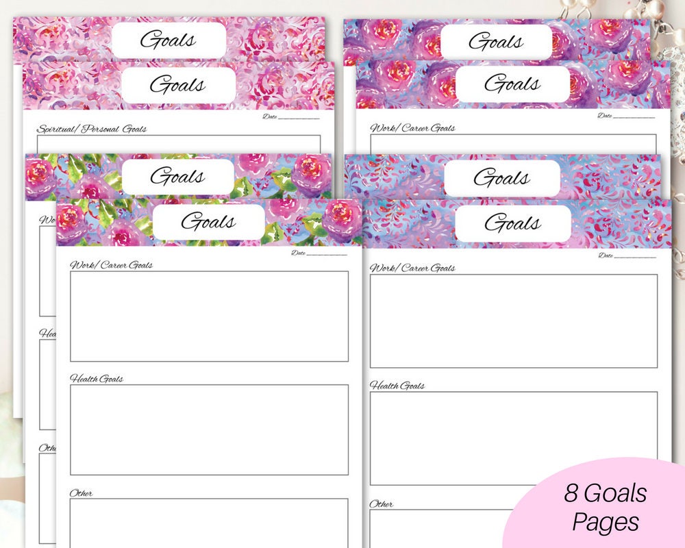 Printable Goals Sheets/ Goals Printable/ Printable Planner/ Christian ...