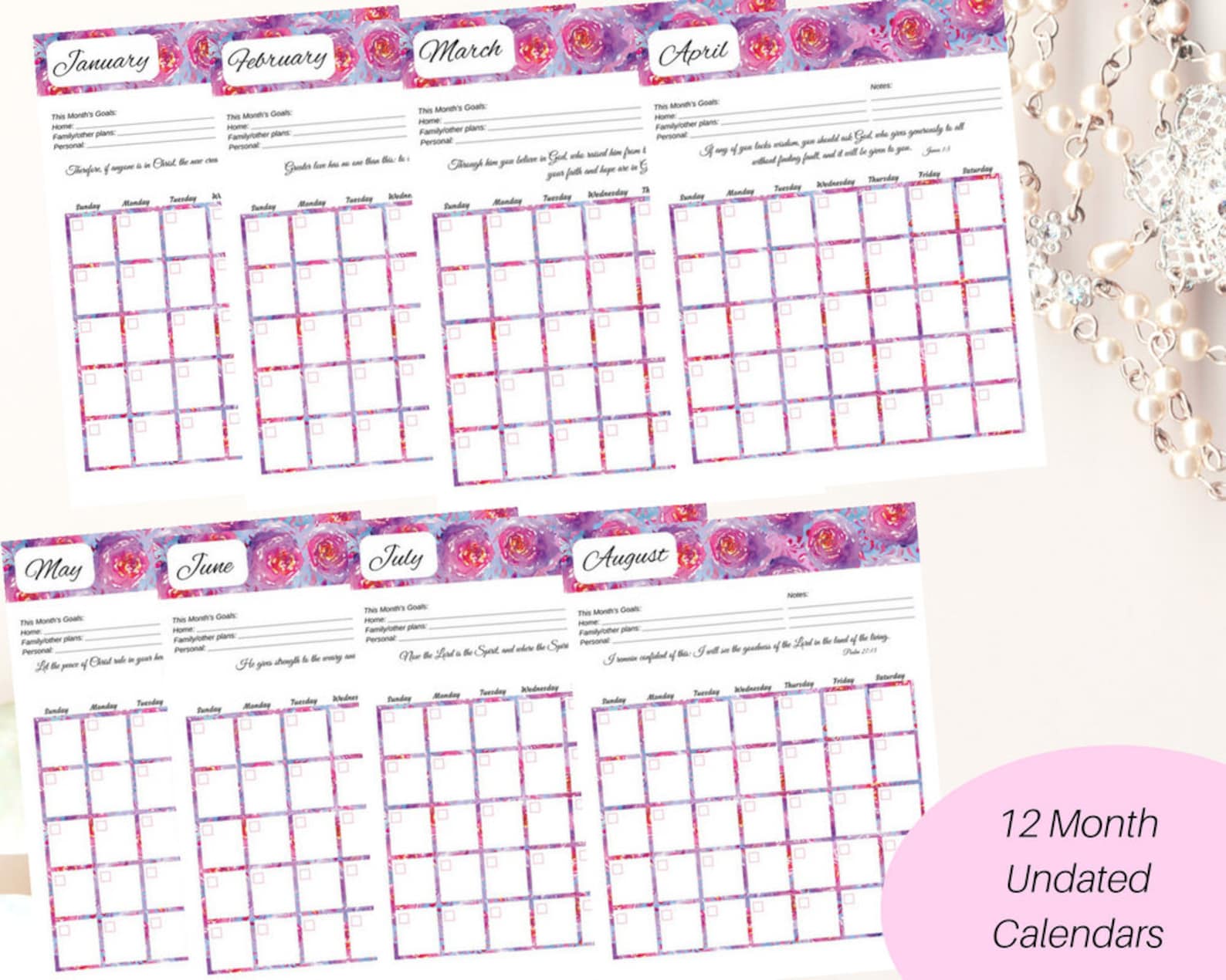 Printable Faith Planner/ Christian Planner/ Bible Planner/ Faith ...